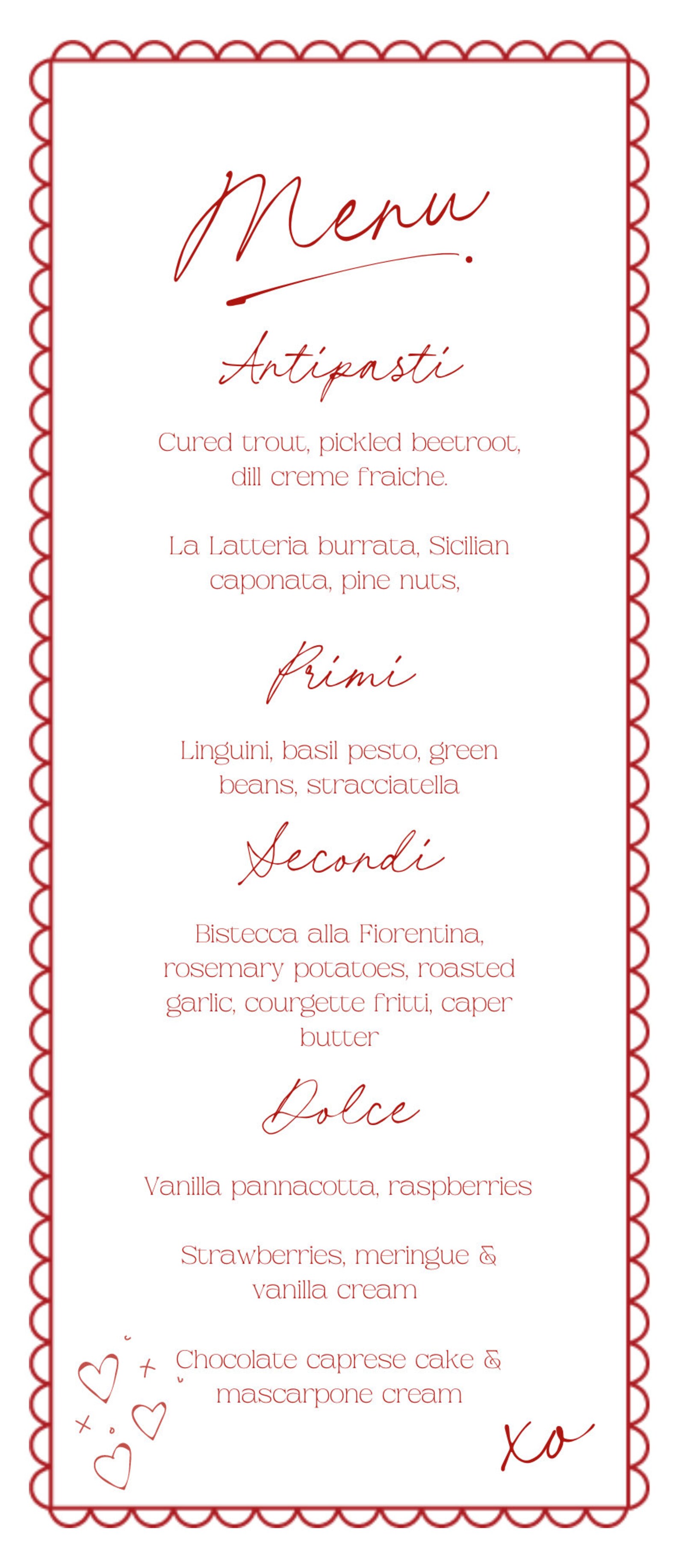 Editable Ciao Bella Italian Theme Menu | Customisable Canva Template ...