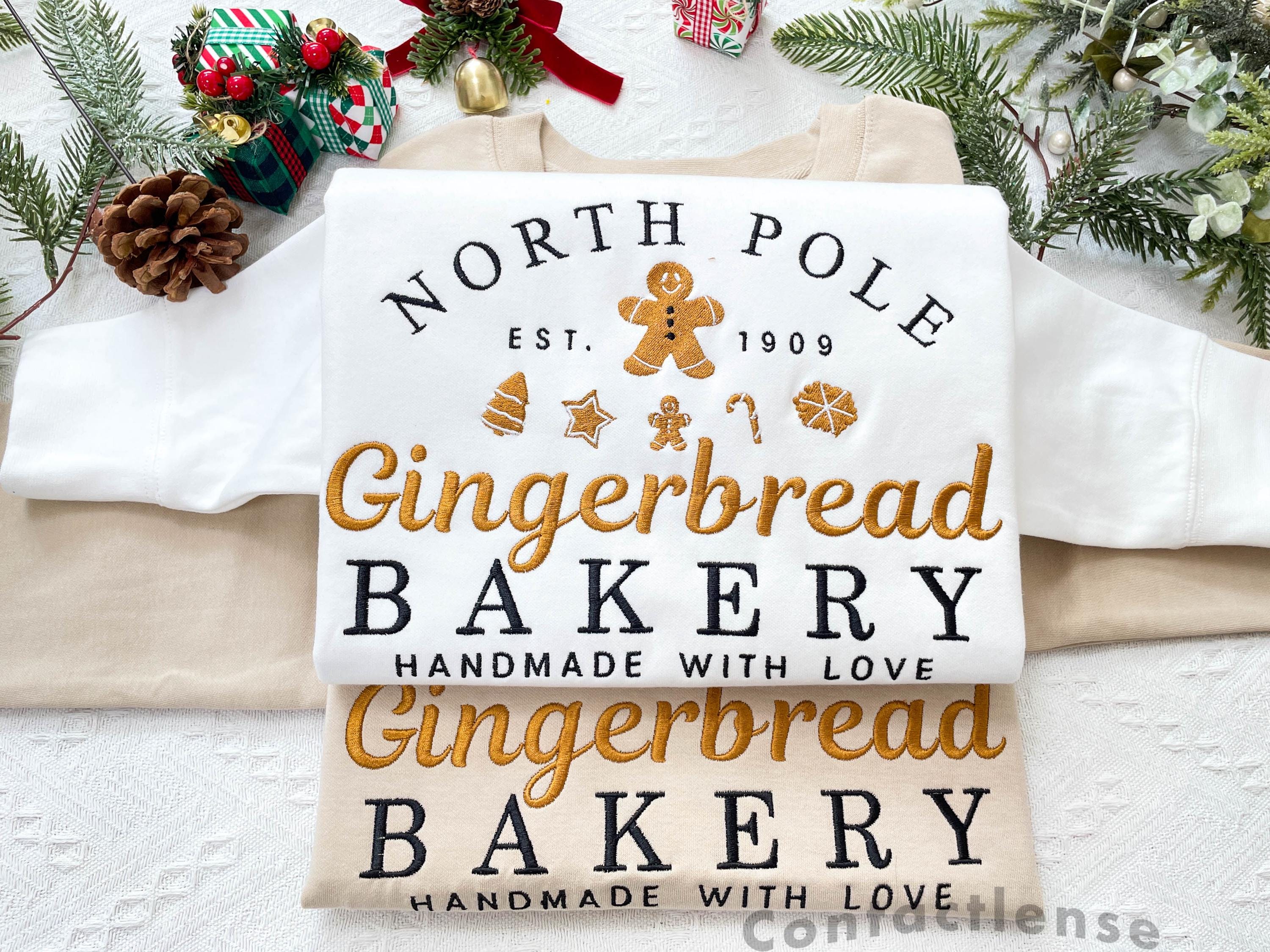 Christmas GINGERBREAD BAKERY Crewneck Sweatshirt, Christmas Holiday ...
