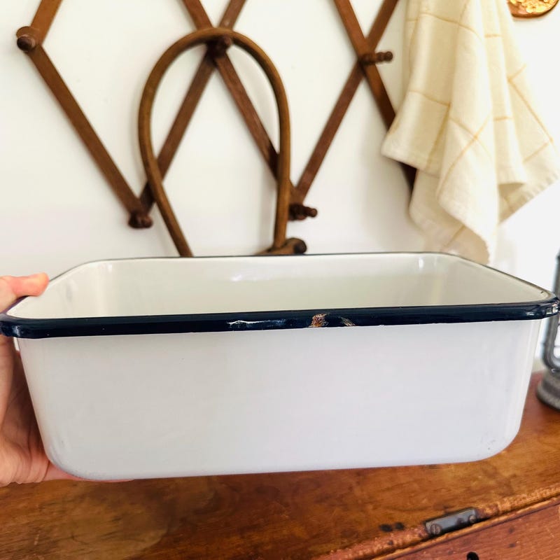 Vintage Enamel Pan - Etsy