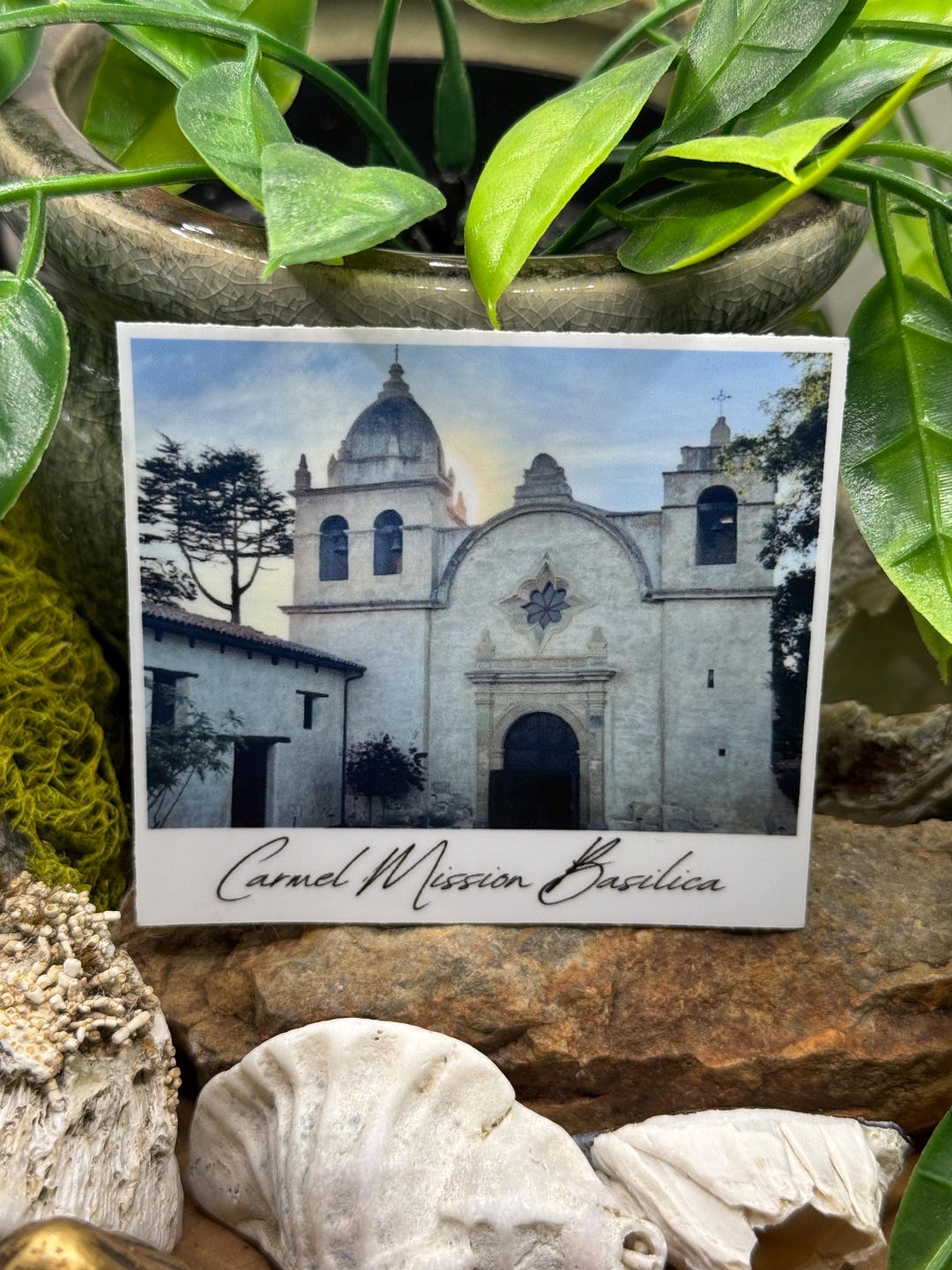 Carmel Mission Basilica California Matte Vinyl Sticker - Waterproof ...