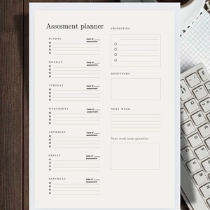 Perfect Simple and Easy Assessment Planner for School and Uni - Etsy
