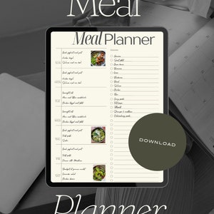 Digital Meal Planner, Meal Prep Template, Meal Planning Organizer, Meal ...