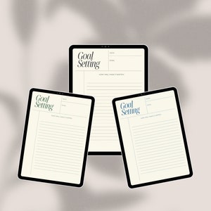 Goal Setting Template, Digital Goal Planner, Goal Setting Worksheet ...