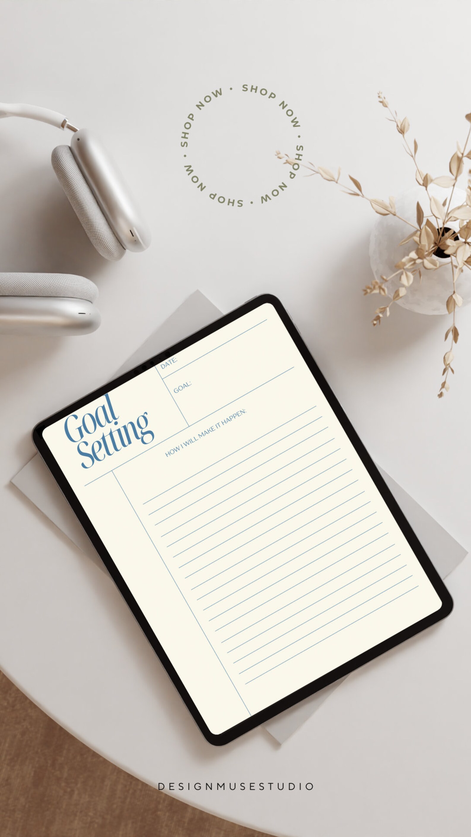 Goal Setting Template, Digital Goal Planner, Goal Setting Worksheet ...