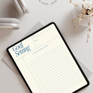 Goal Setting Template, Digital Goal Planner, Goal Setting Worksheet ...