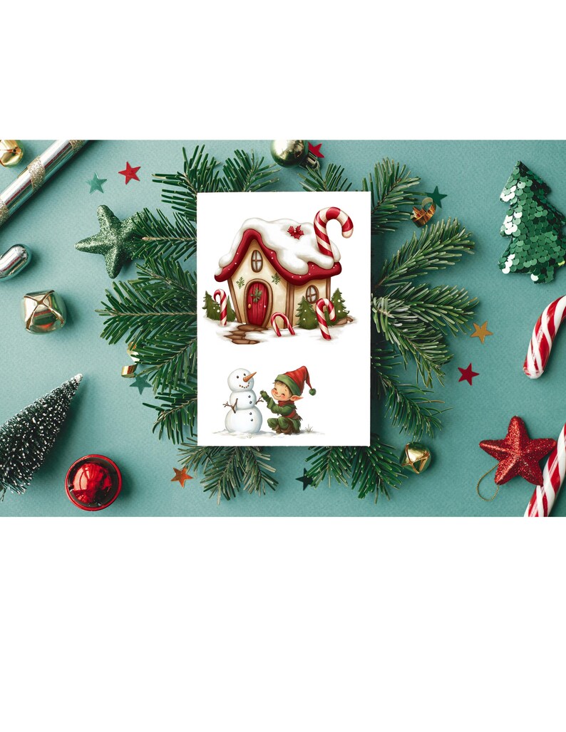Whimsical Boho Christmas Elf Clipart Bundle 40 Piece Transparent + 2 ...