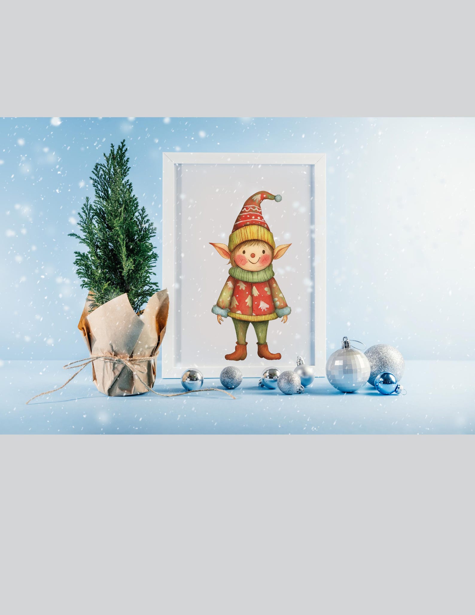 Whimsical Boho Christmas Elf Clipart Bundle 40 Piece Transparent + 2 ...