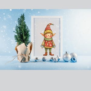 Whimsical Boho Christmas Elf Clipart Bundle 40 Piece Transparent 2 ...