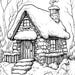 Christmas Cottage Coloring Book: 30 Cozy Winter Scenes (digital ...