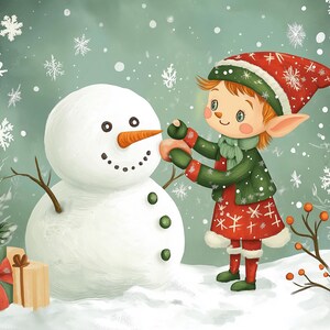 Whimsical Boho Christmas Elf Clipart Bundle 40 Piece Transparent + 2 ...