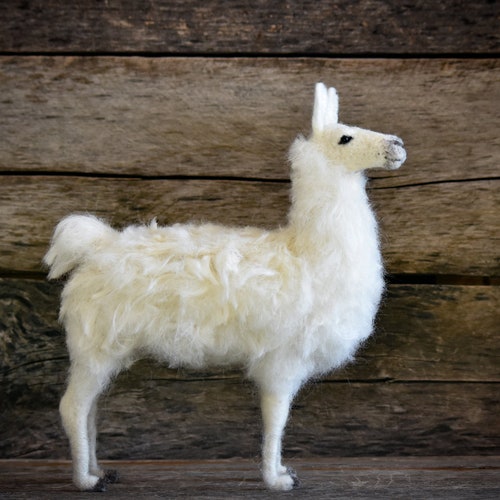 Llama Sculpture Needle Felted Llama Needle Felted Animal - Etsy