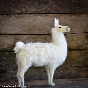 Llama Sculpture - Needle Felted Llama - Needle Felted Animal - Soft ...