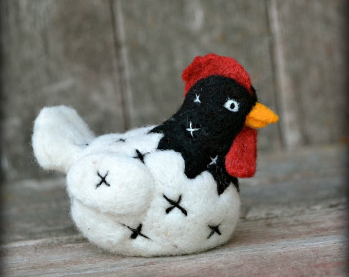 Needle Felted Chicken Hen With Egg - Etsy