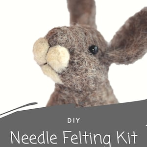 Rabbit Felting Kit Needle Felting Kit DIY Kit Craft Kit Felting ...