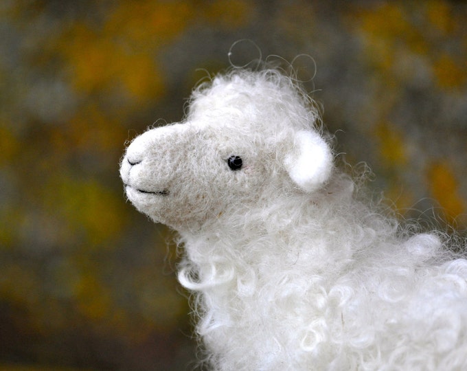 Needle Felted Wool Sheep Sculpture - Needle Felted Animal - Lamb - Etsy