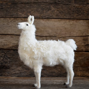 Llama Sculpture - Needle Felted Llama - Needle Felted Animal - Soft ...
