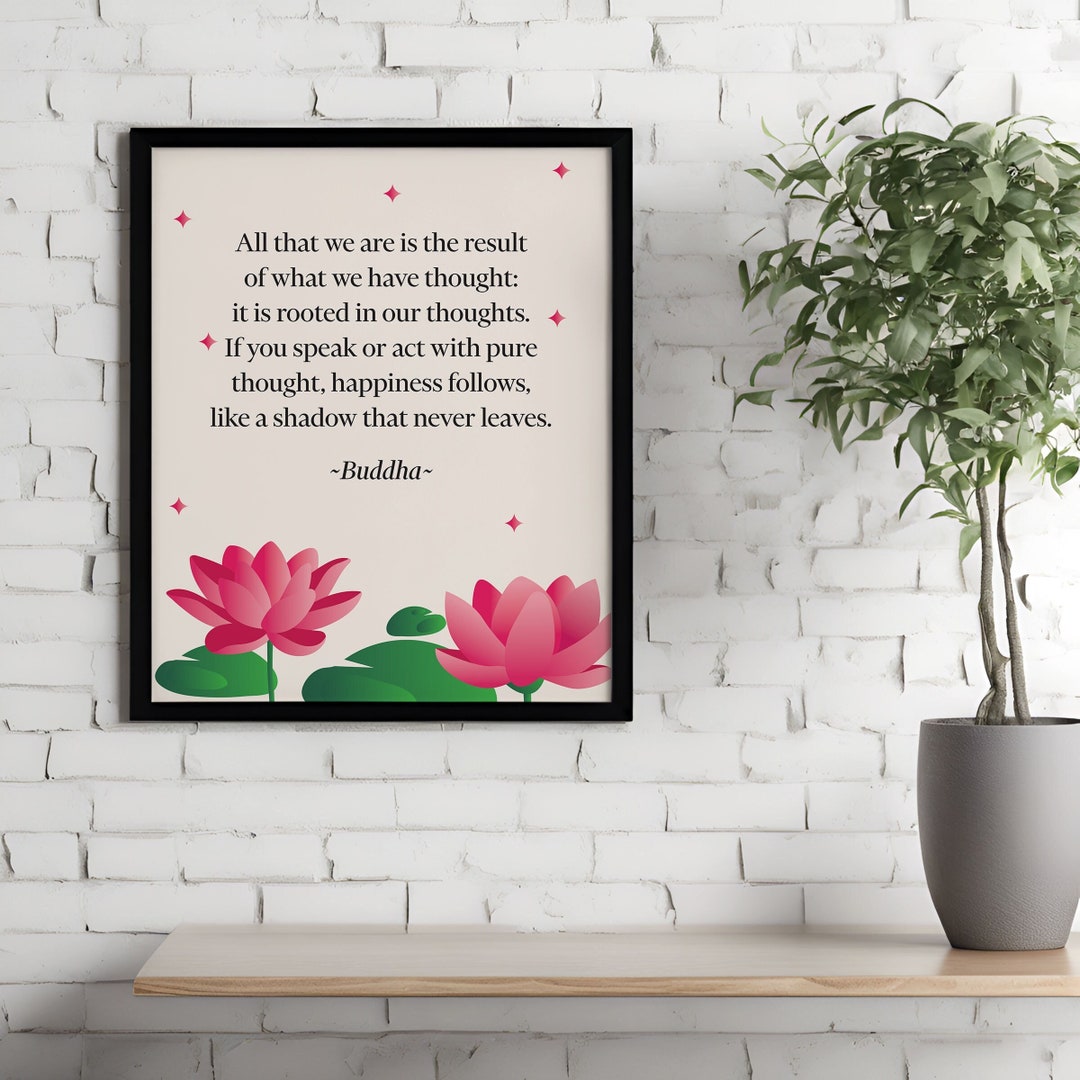 Buddha Thought Quote Art. Instant Download Buddha Verse. Printable ...