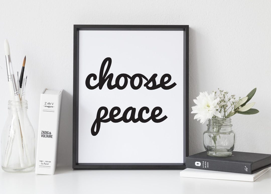 Choose Peace Digital Art. Printable Choose Peace Poster. Instant ...