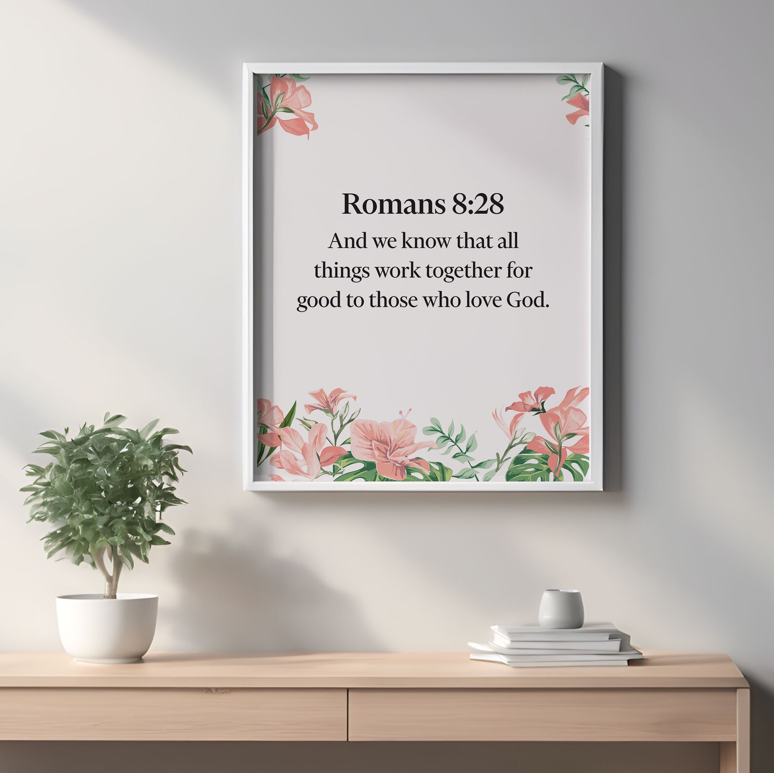 Romans 8:28 Digital, Printable Art. Romans 8.28 Bible Verse for Instant ...