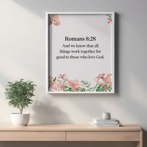 Romans 8:28 Digital, Printable Art. Romans 8.28 Bible Verse for Instant ...