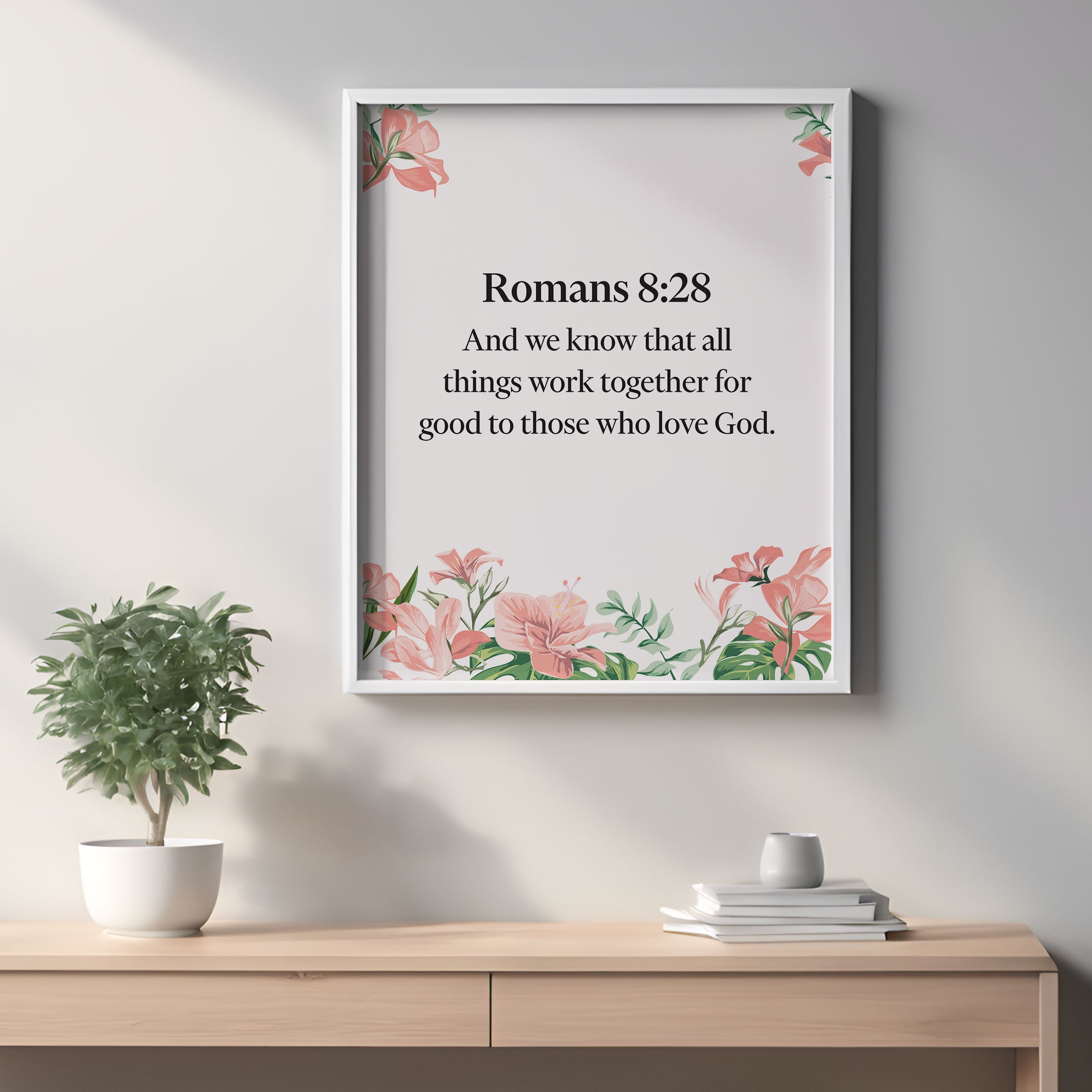 Romans 8:28 Digital, Printable Art. Romans 8.28 Bible Verse for Instant ...