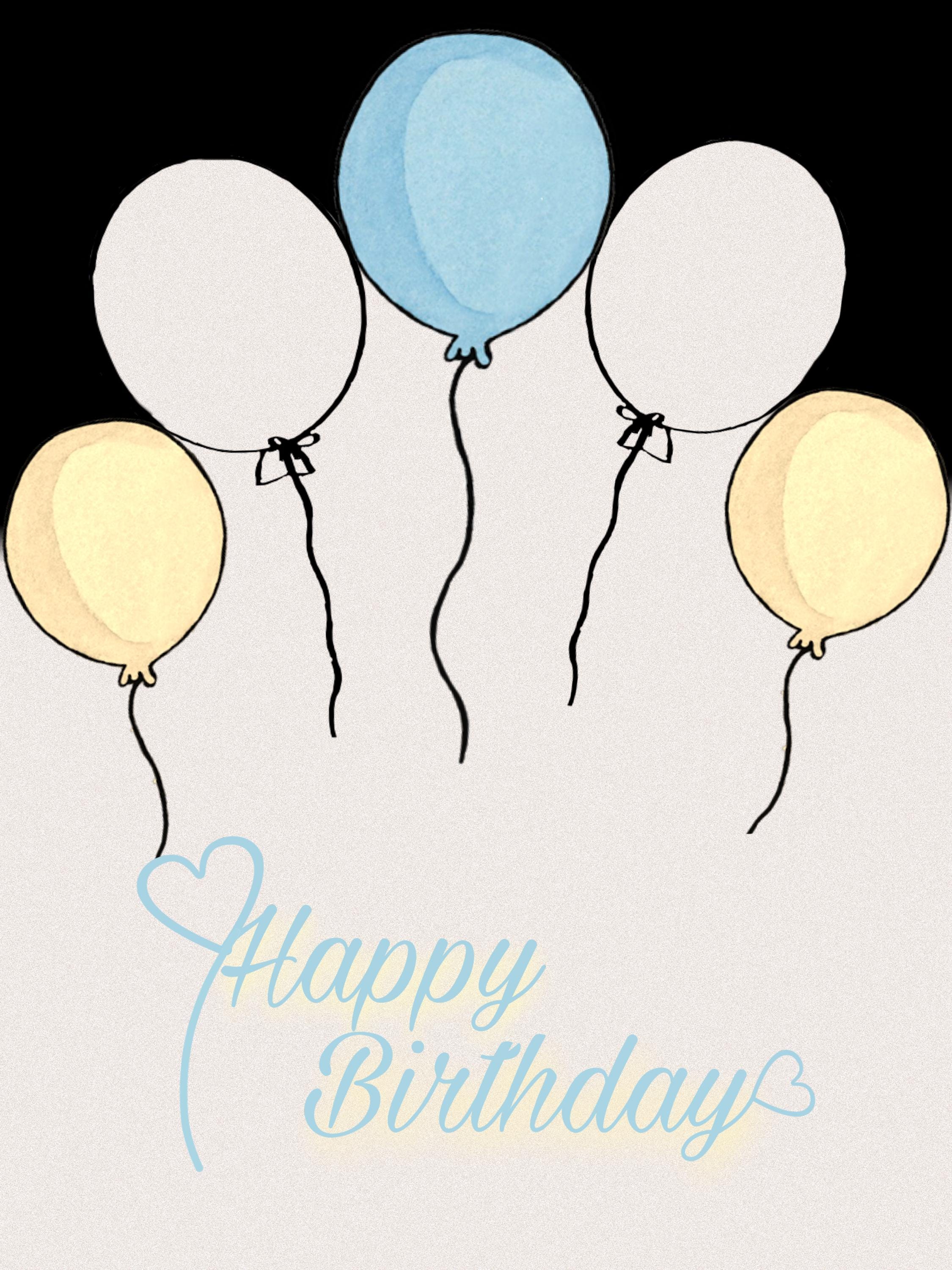 Birthday Card, Printable Card, the Front of a Birthday Card With a ...