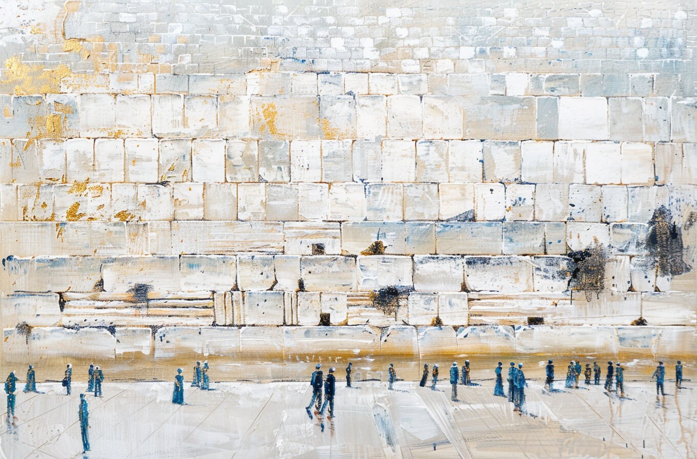 Western Wall (kosel) Acrylic Judaica Wall Art - Large (40" X 28") - Etsy
