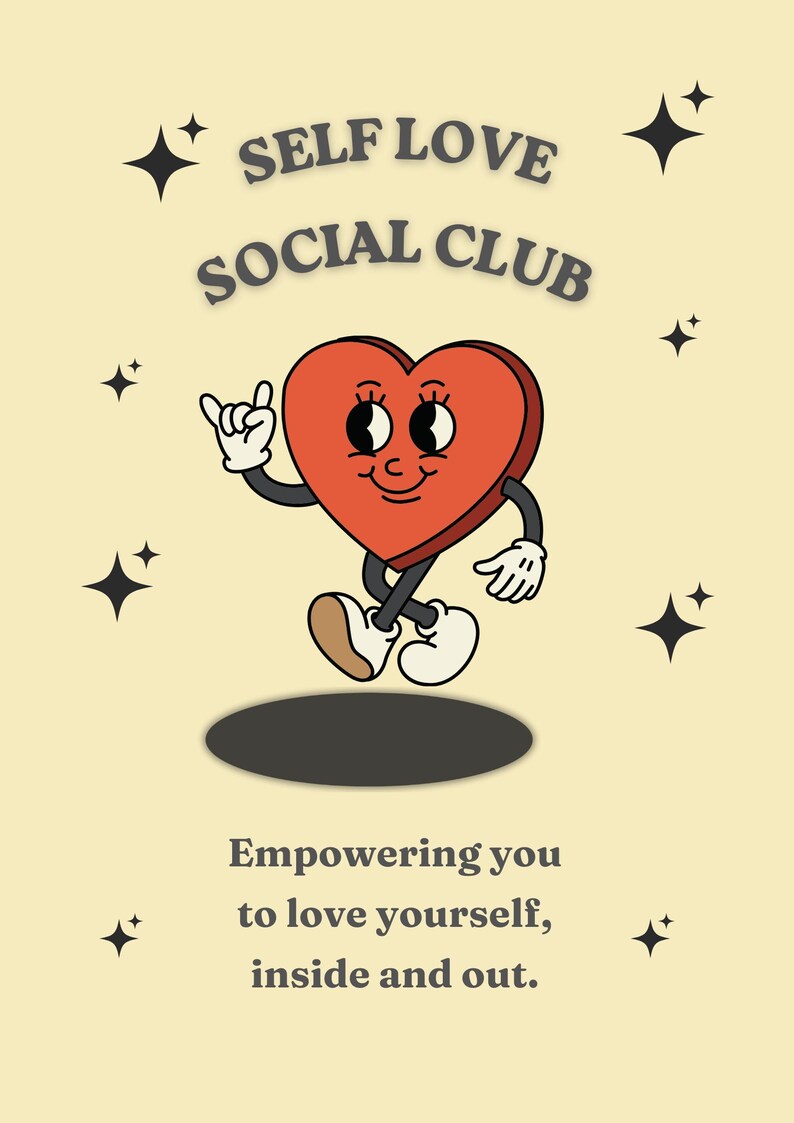 Office Wall Art - Self Love Social Club - Empowering Folks One Poster ...