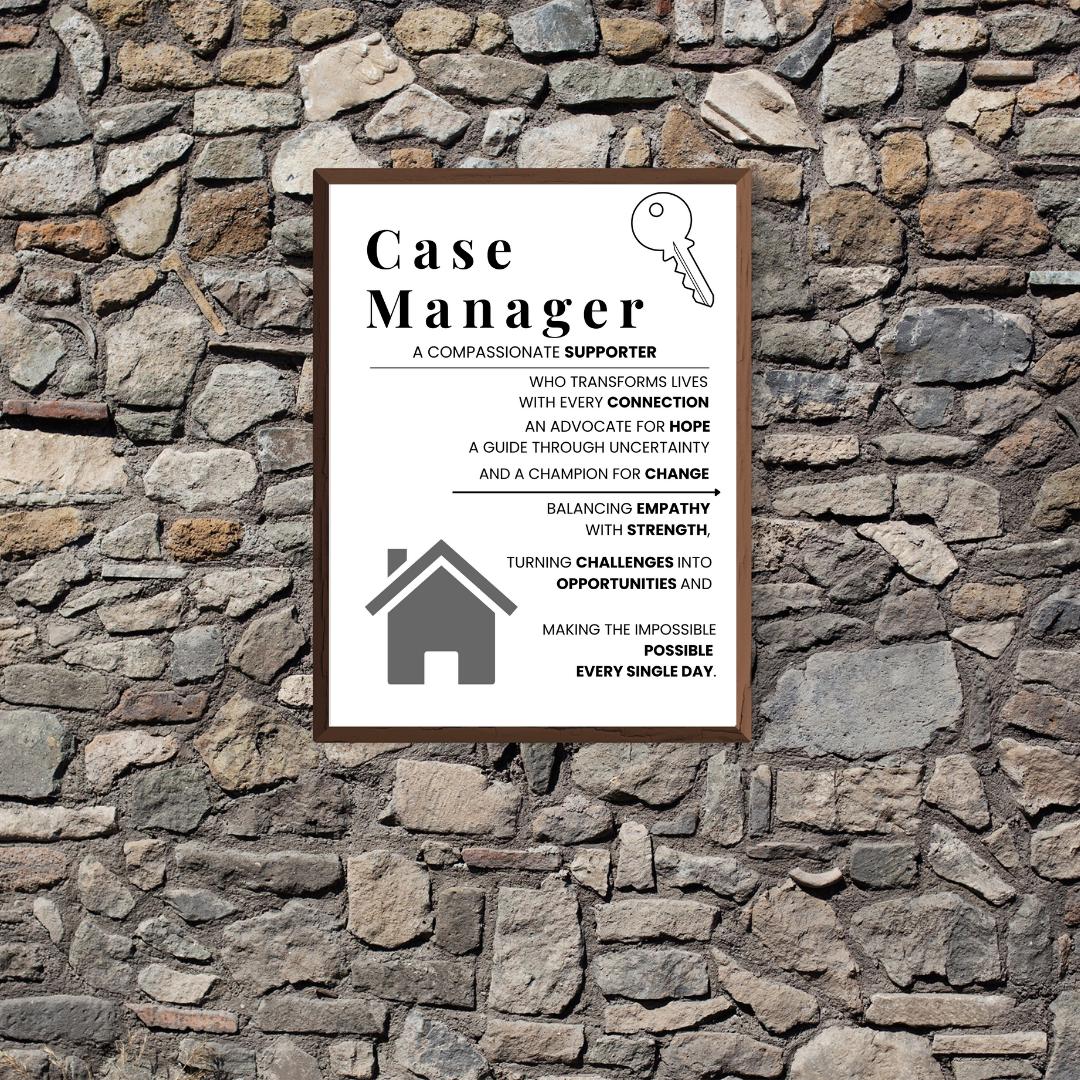 Case Manager Office Wall Art - Compassionate Supporter Created by a ...