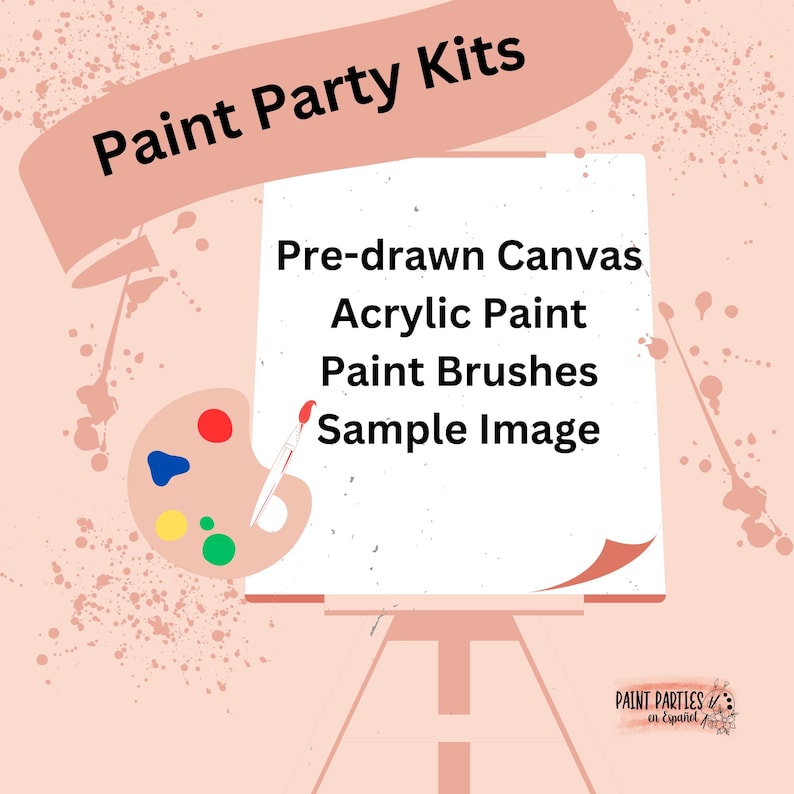 DIY Paint Party Kit: Pre-drawn Canvas, Paint and Sip Winter Painting - Etsy