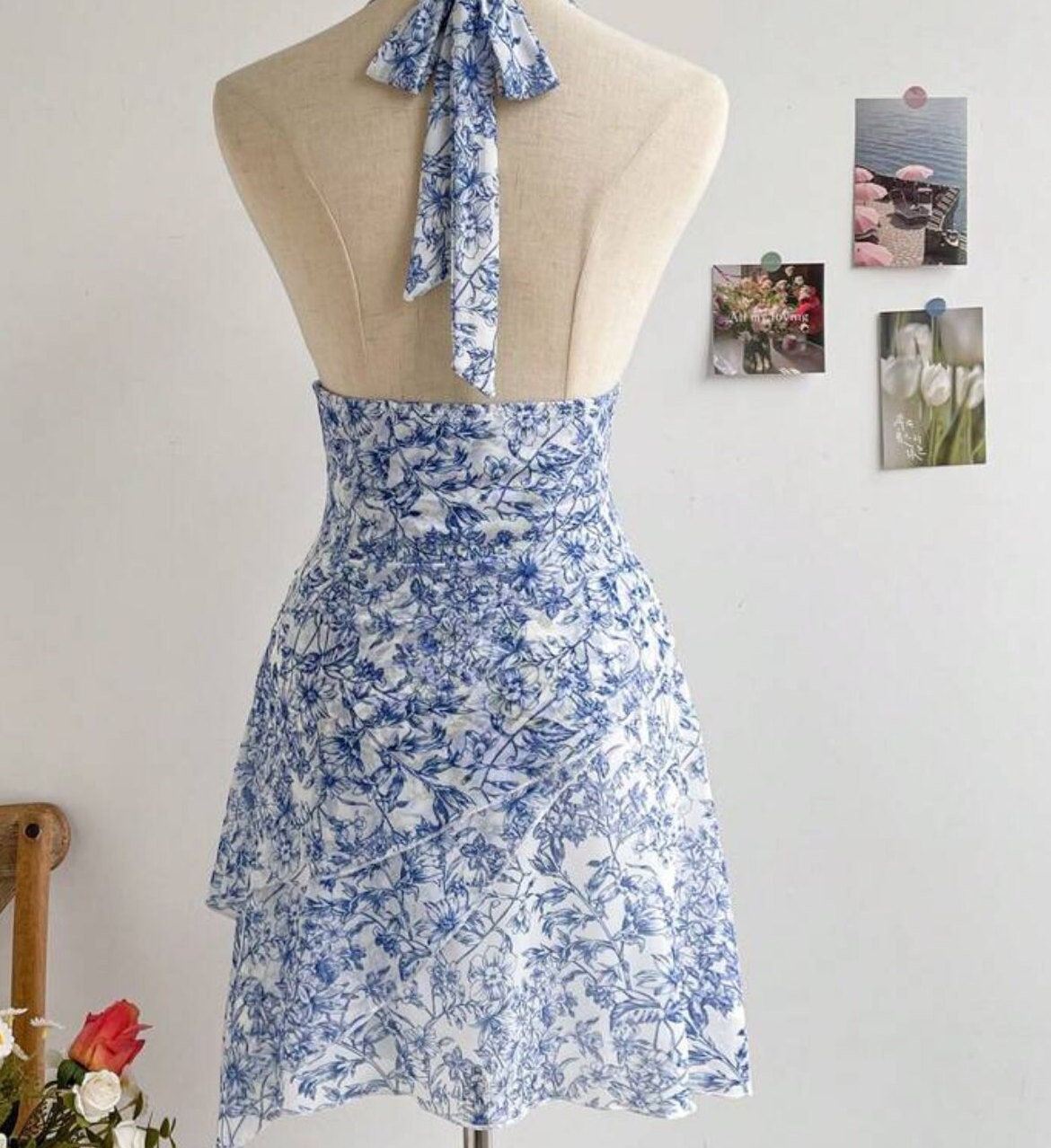 Blue Floral Sun Dress - Etsy