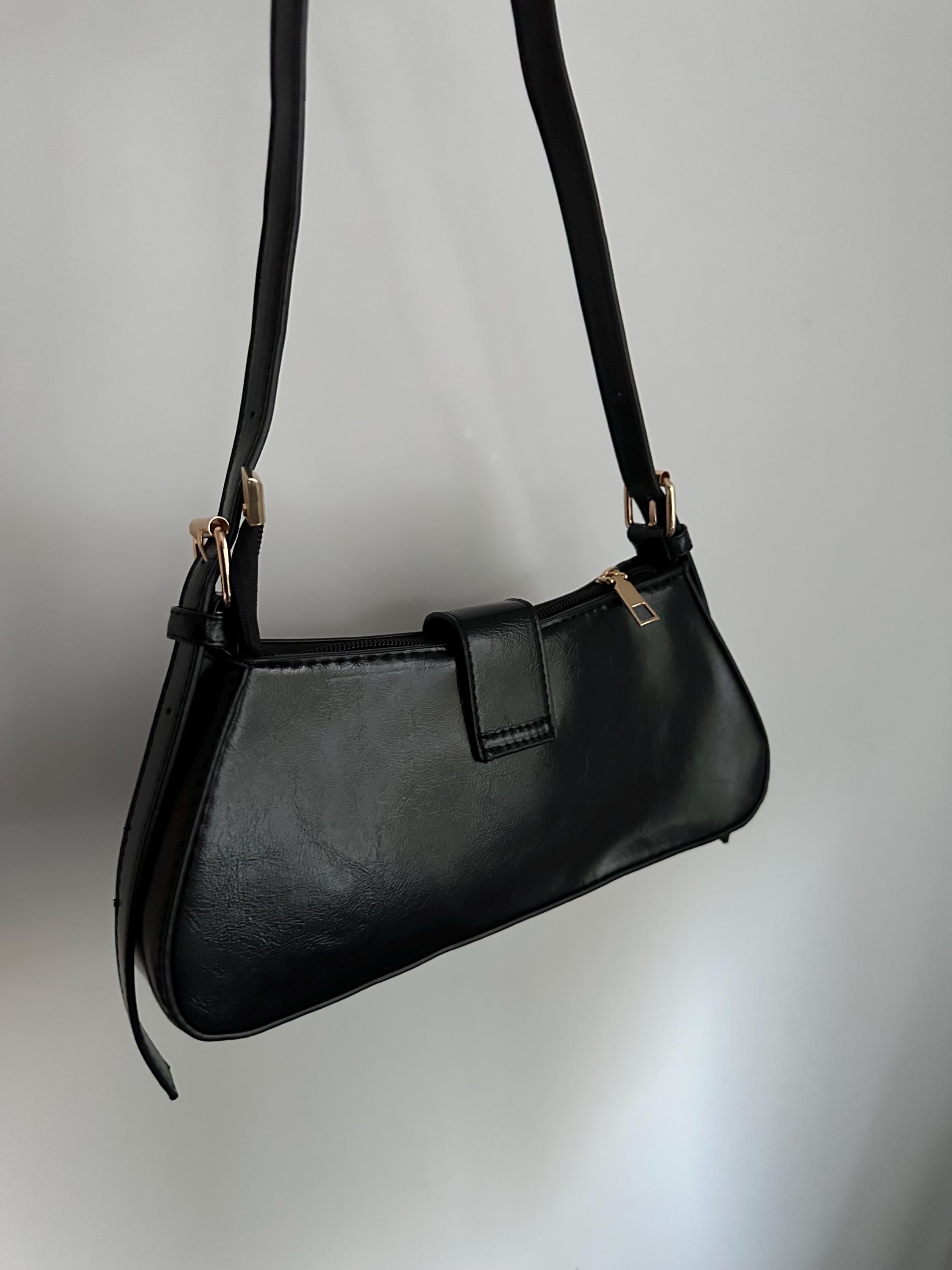 Burgundy Red Leather Buckle Bag - Etsy