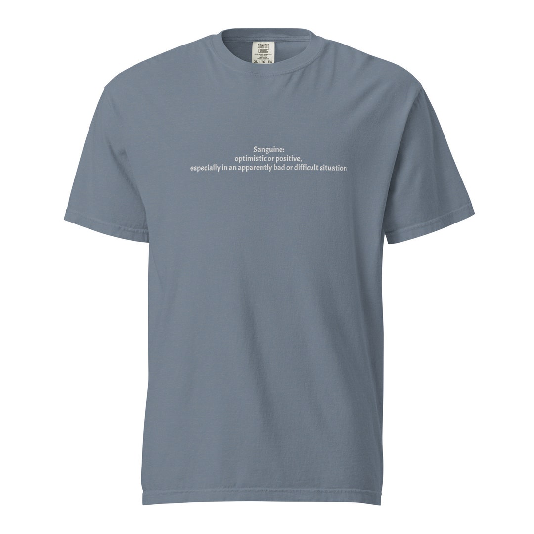 The Sanguine Marketplace Sanguine Embroidered Definition T-shirt - Etsy