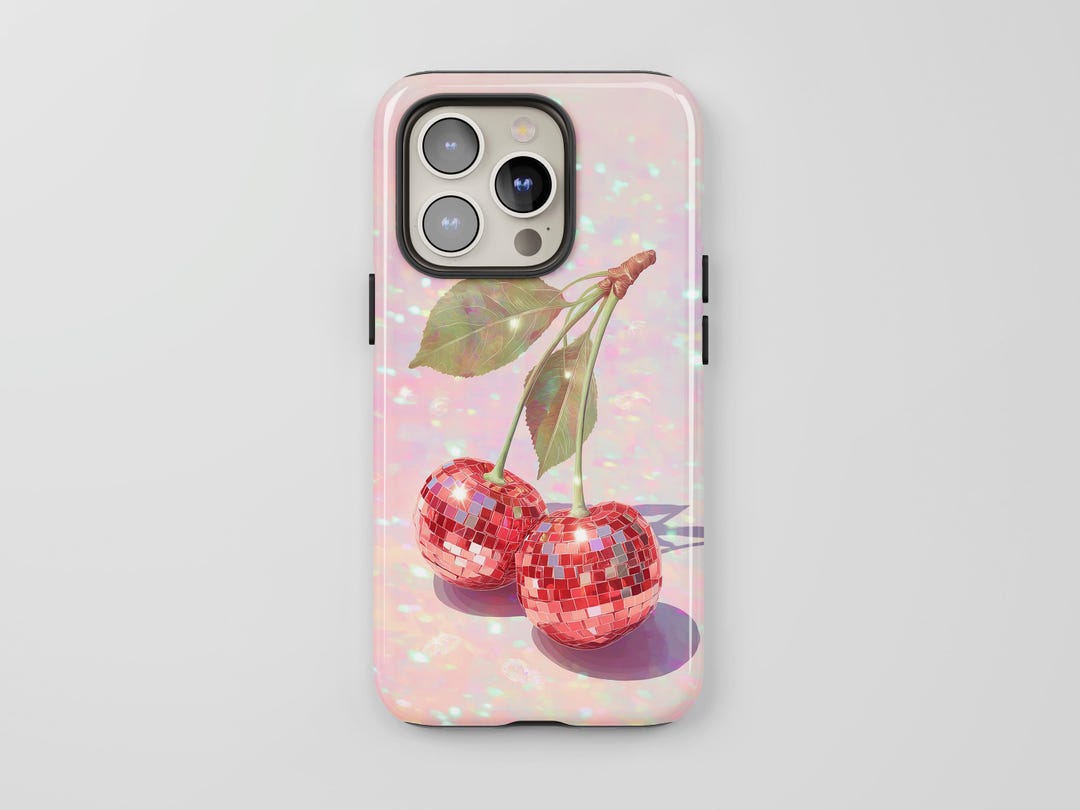 Cherry Disco Balls Phone Case, Party Girl Aesthetic, Sparkly Look Gift ...