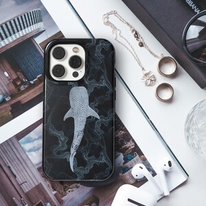 Whale Shark Phone Case, Ocean Lover Gift, Navy, iPhone 17 16 15 14 ...