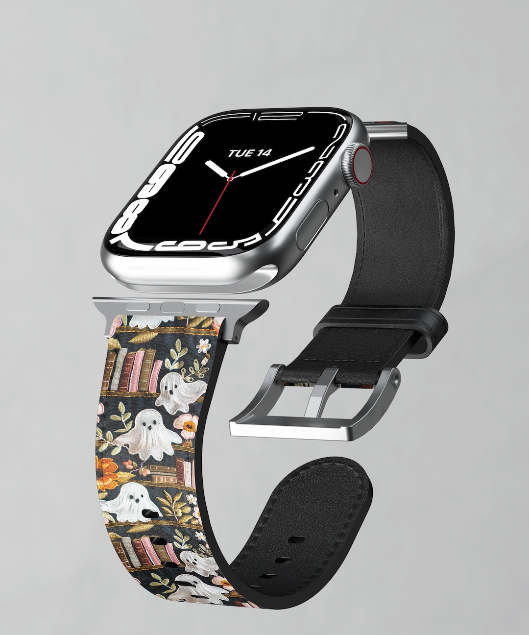 Bookish Ghosts Apple Watch Band: Cottagecore Halloween Vegan Leather - Etsy