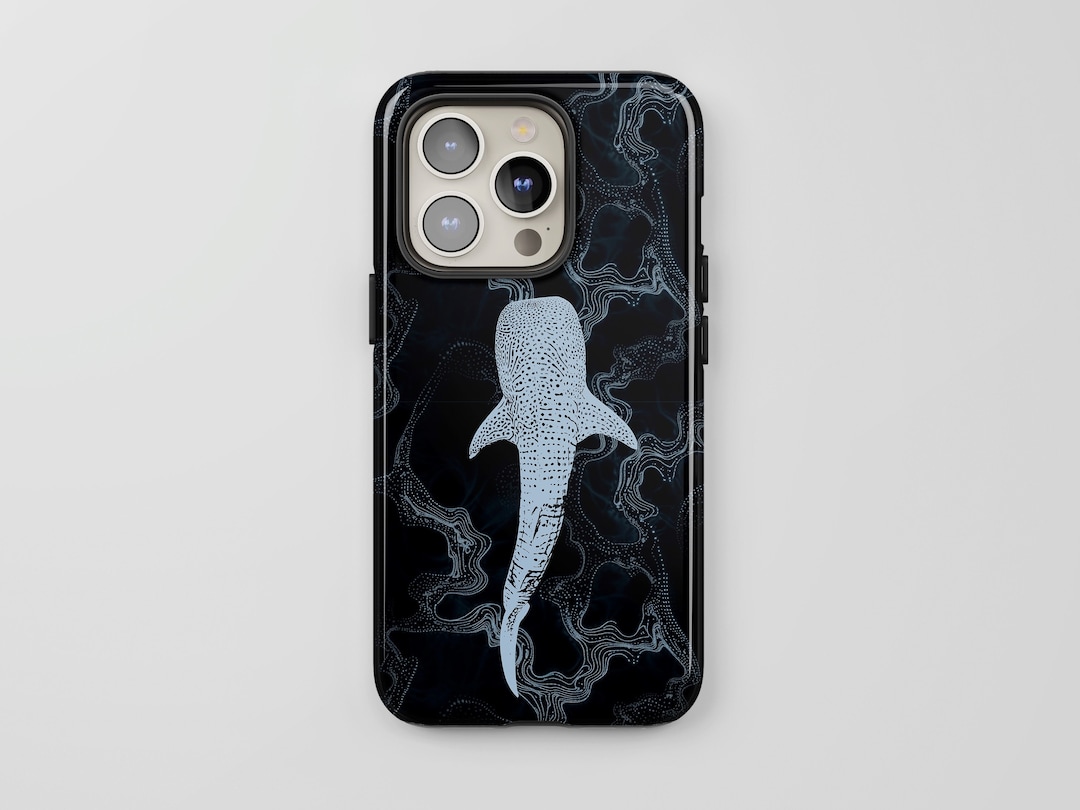 Whale Shark Phone Case, Ocean Lover Gift, Navy, iPhone 17 16 15 14 ...