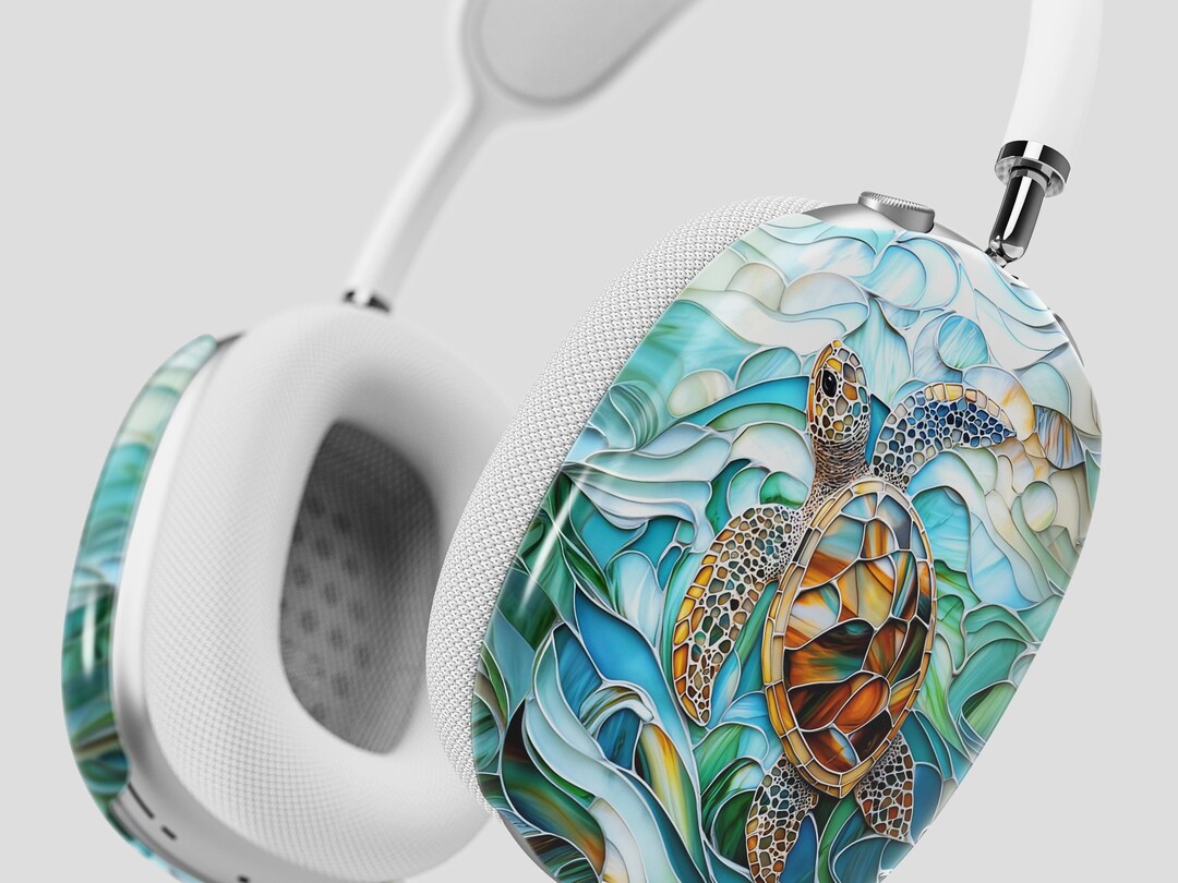 Stained Glass Sea Turtle AirPod Max Cases | Cute Faux Glass Mosaic ...