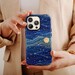 Starry Night Phone Case: Embroidered Look, Celestial Design (magsafe ...