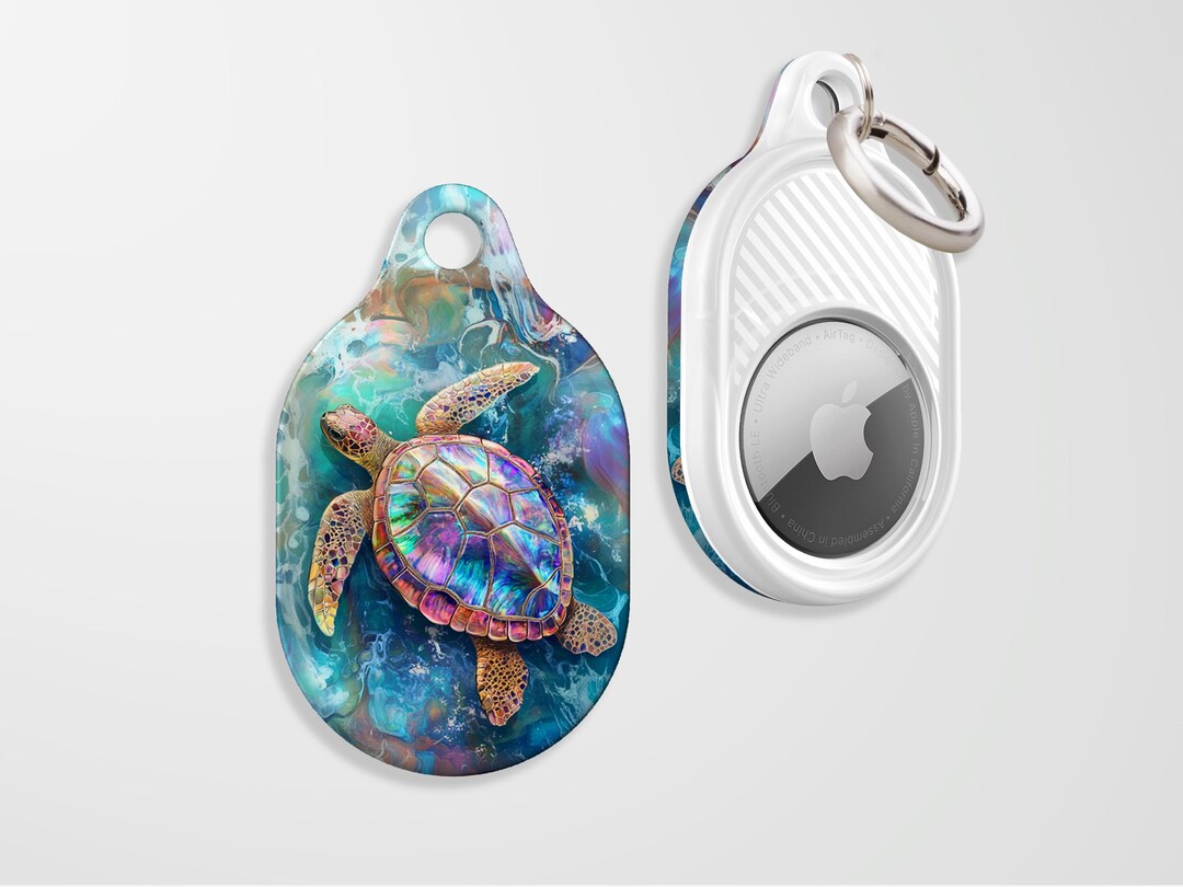Sea Turtle AirTag Case, Cute Ocean Aesthetic AirTag Cover, Beach Lover ...