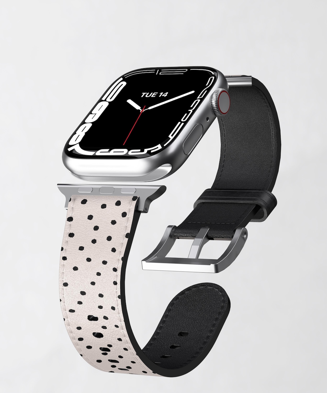 Retro Dots Watch Strap | Black and Beige Spots Apple Band, Cute Gift ...