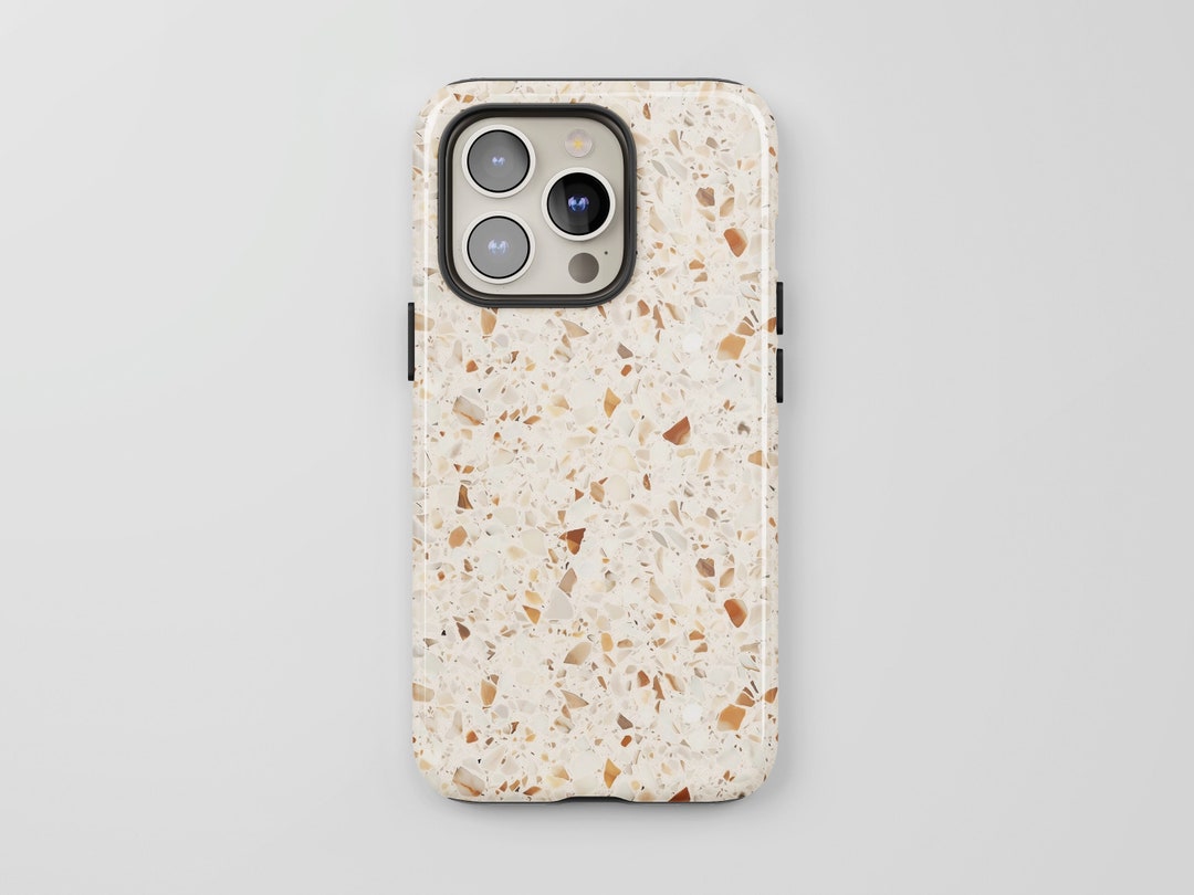 Sand Seashell Terrazzo Phone Case, iPhone 16 Pro Max, Pixel 8 7 6, S24 ...