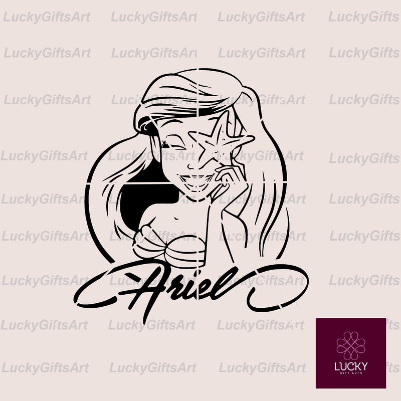 Ariel Svg - Etsy