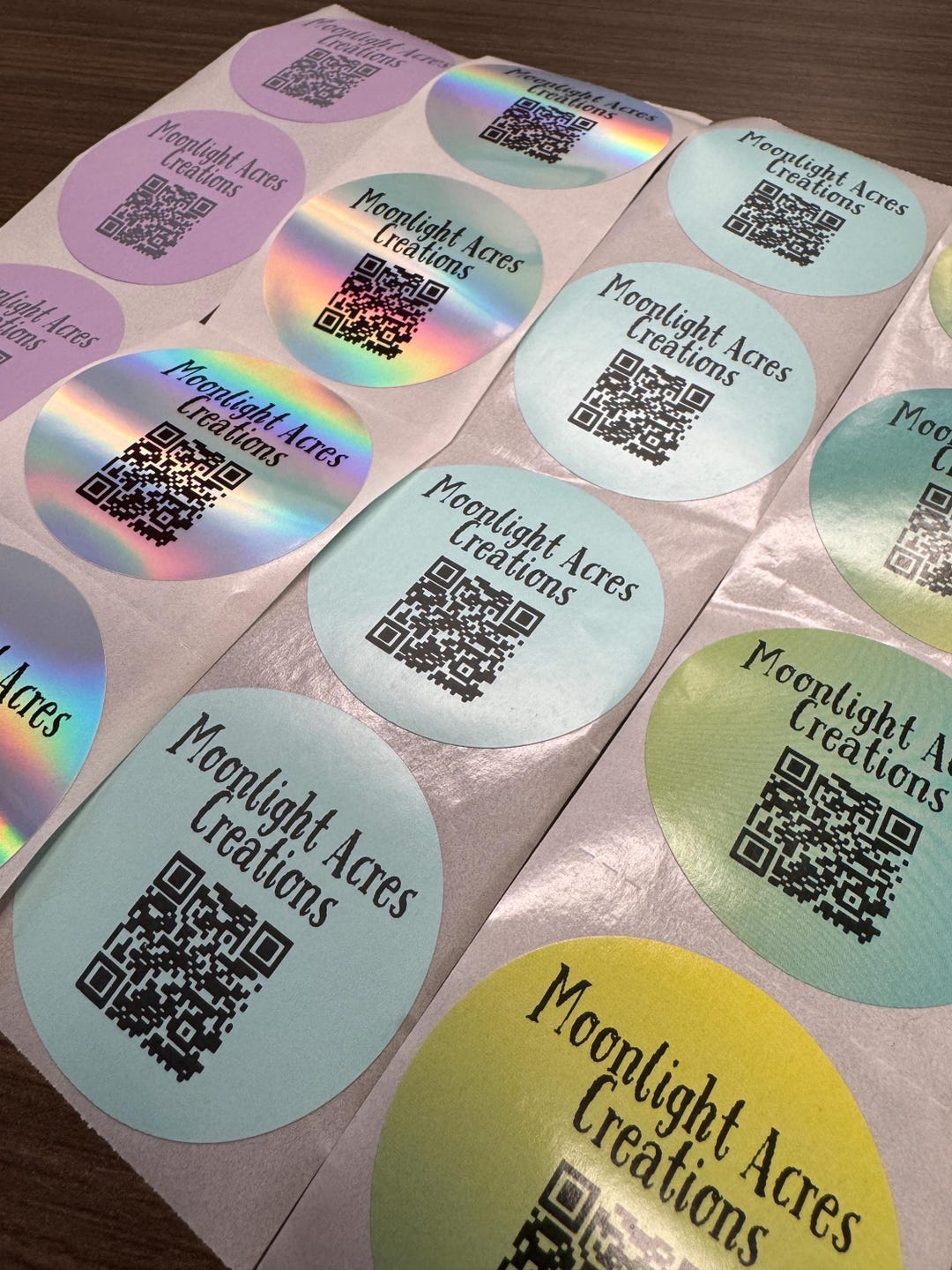QR Code Labels- Customizable Wording -personalized - Business Labels ...