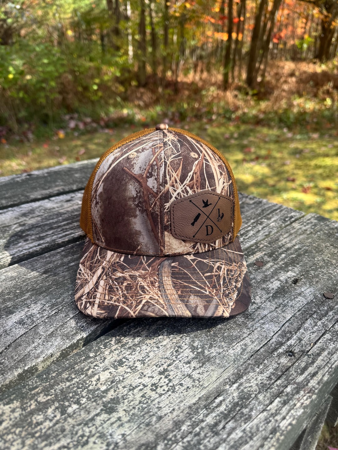 Personalized Camo Hunting Hat: Initial Richardson 112 Adjustable Cap - Etsy