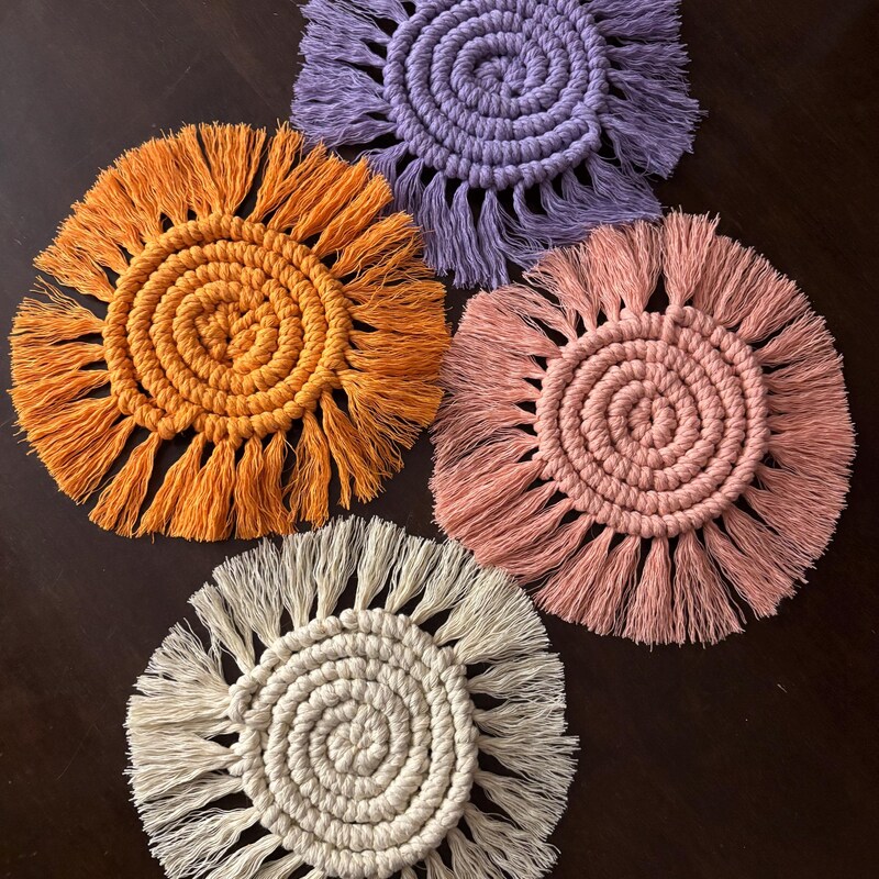 Macrame Coasters - Etsy