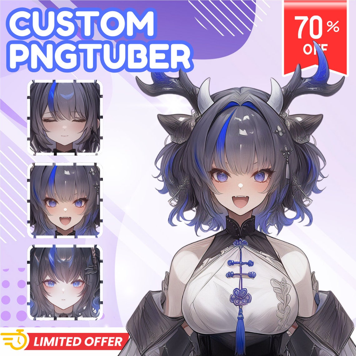 CUSTOM PNGTUBER, Pngtuber, Twitch Pngtuber, Veadotube Pngtuber, Chibi ...