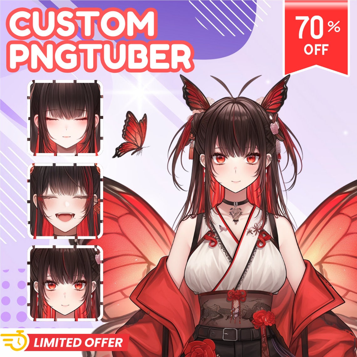 CUSTOM PNGTUBER, Pngtuber, Twitch Pngtuber, Veadotube Pngtuber, Chibi ...