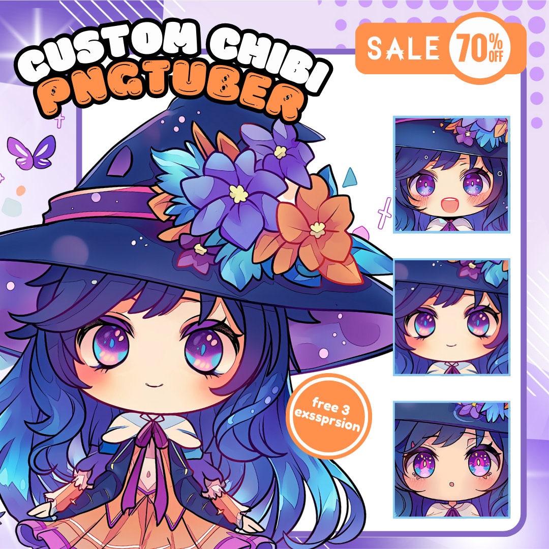 Custom Pngtuber Chibi, Pngtuber Commission, Pngtuber Model, Discord ...