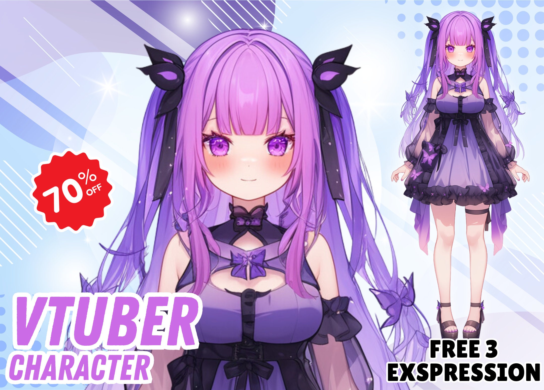 CUSTOM LIVE2D VTUBER MODEL Vtuber Design, Vtuber Model, Youtuber ...